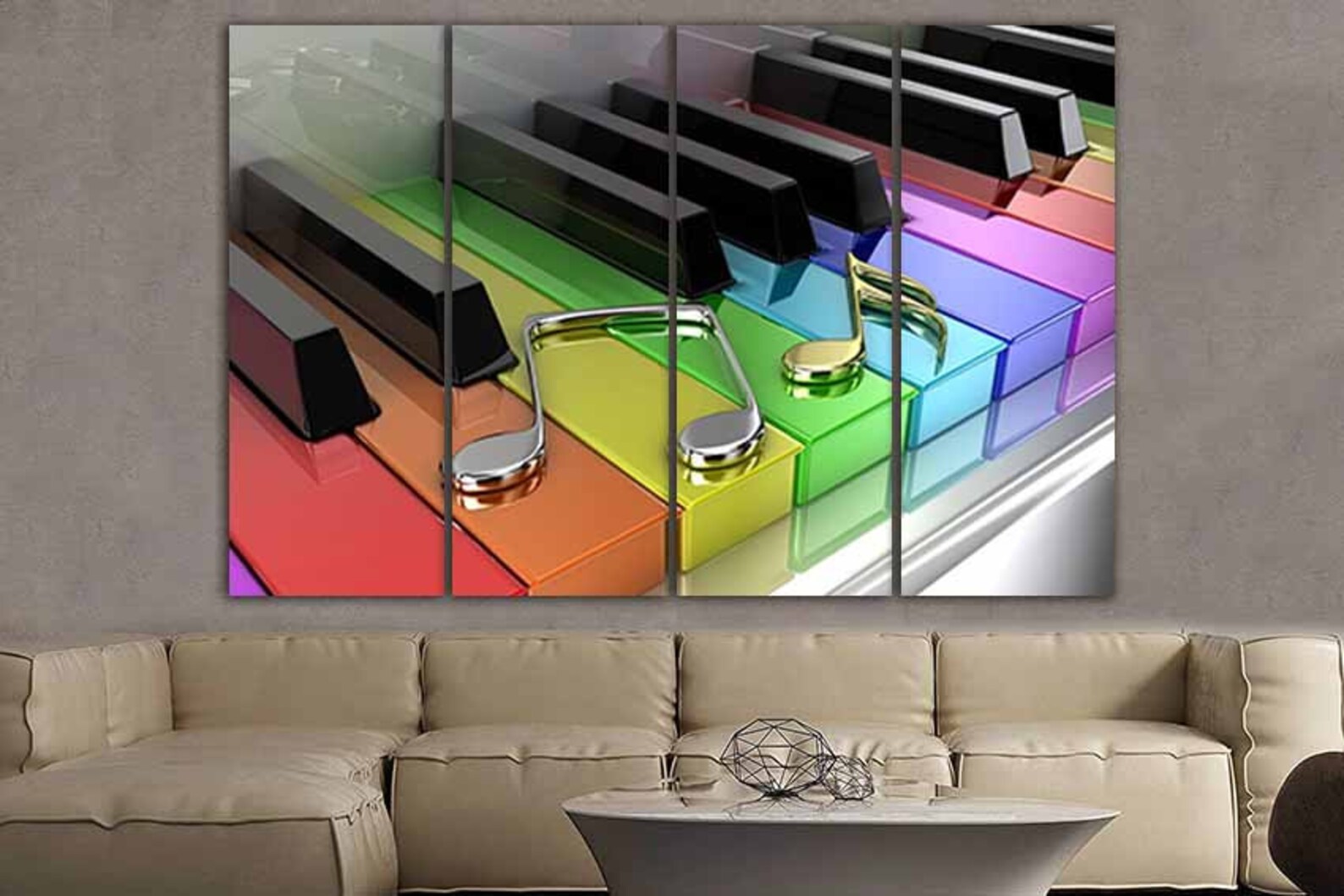 Piano canvas Piano wall art Musical note Piano décor Large | Etsy