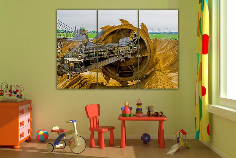 Panel Canvas Equipment Print Bucket Wheel Excavator Canvas - Etsy