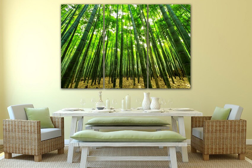 Bamboo Forest Bamboo Trees Bamboo Canvas Bamboo Print Trees in | Etsy