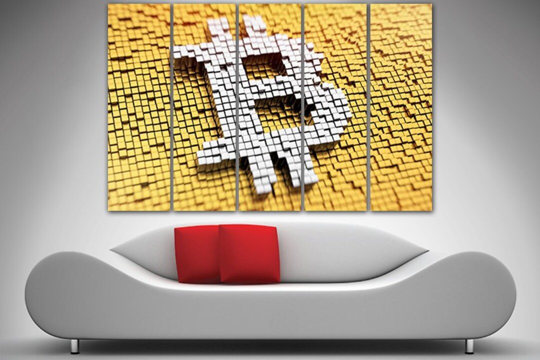 Bitcoin Print Bitcoin Canvas Finance Art Cryptocurrency Bitcoin Wall ...