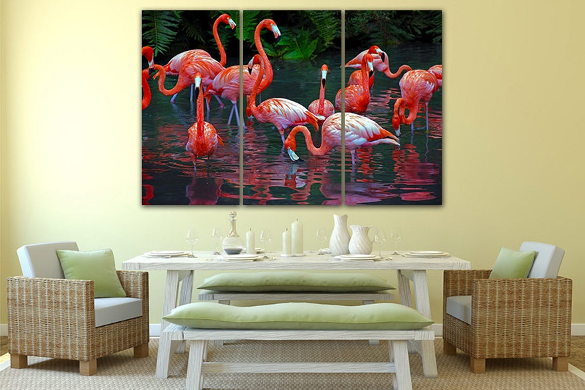 Flamingo Canvas Flamingo Poster Flamingos Photo Flamingo Print | Etsy