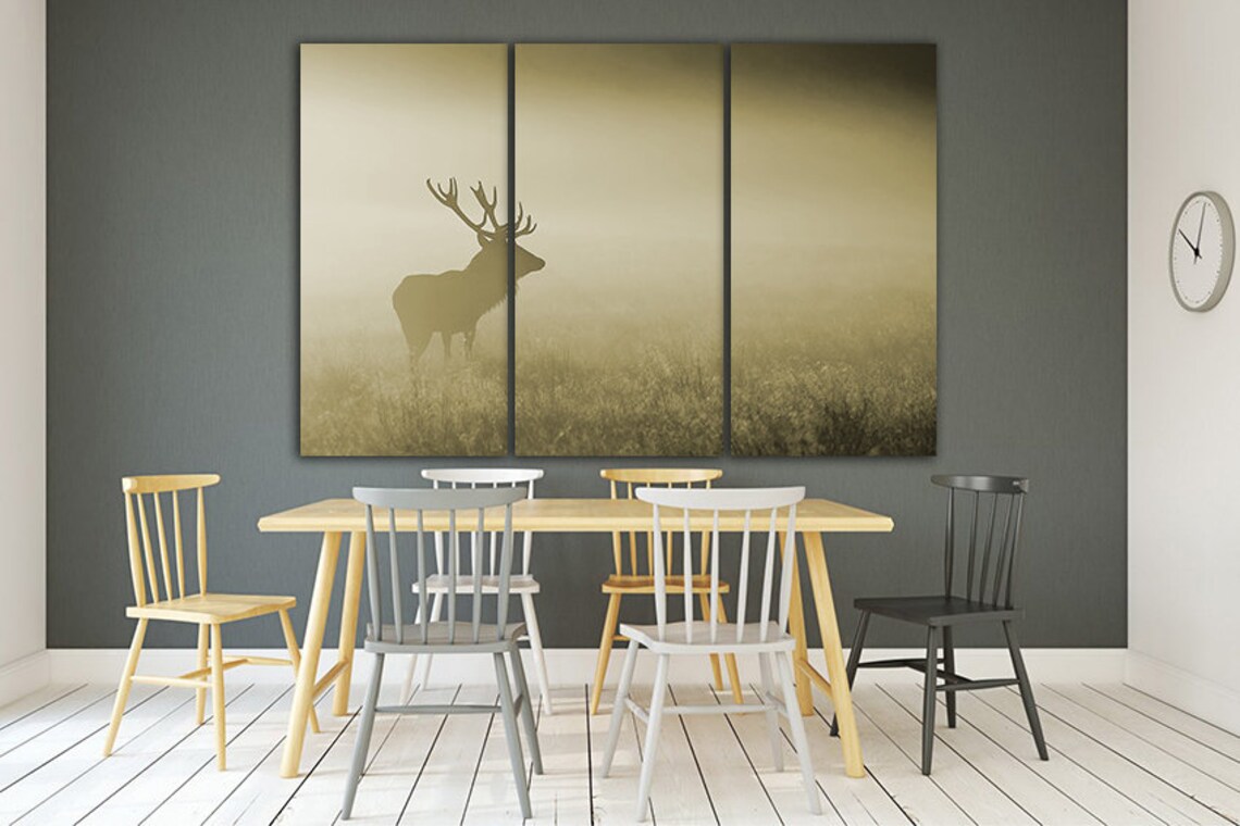 Stag Print Stag Wall Art Stag Canvas Animal Decor Deer Décor | Etsy