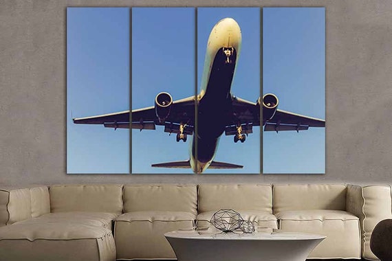 Panel Art Airplane Plane Canvas Art Aircraft Home Print | Etsy