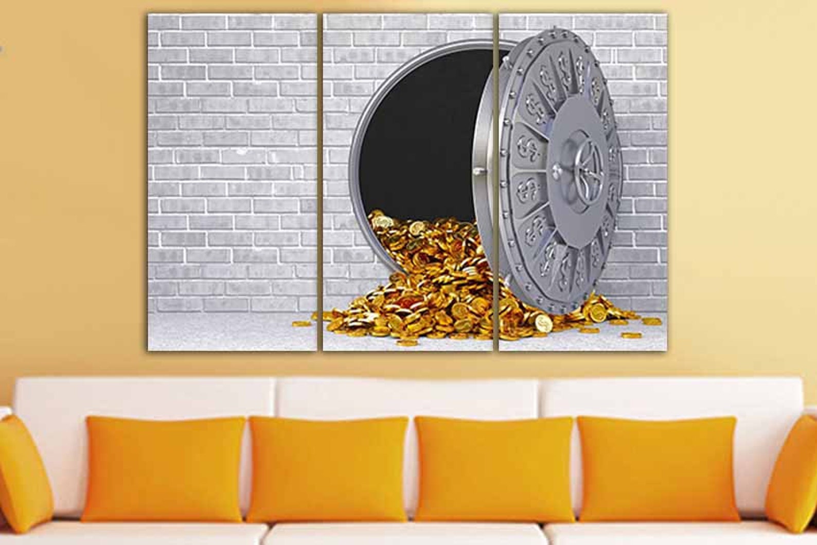 Bank Vault Print on Canvas Money Safe Cash Bank Print Bank - Etsy