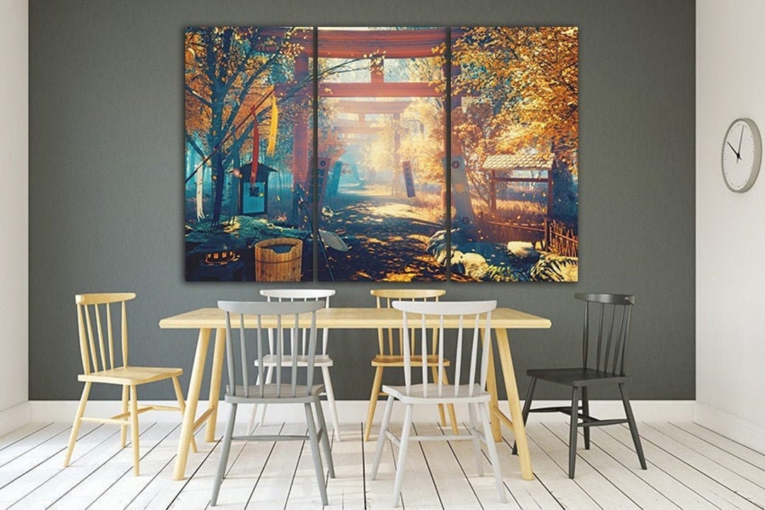 Wall Art Canvas Fushimi Inari Shrine Japan Canvas Set Torii - Etsy