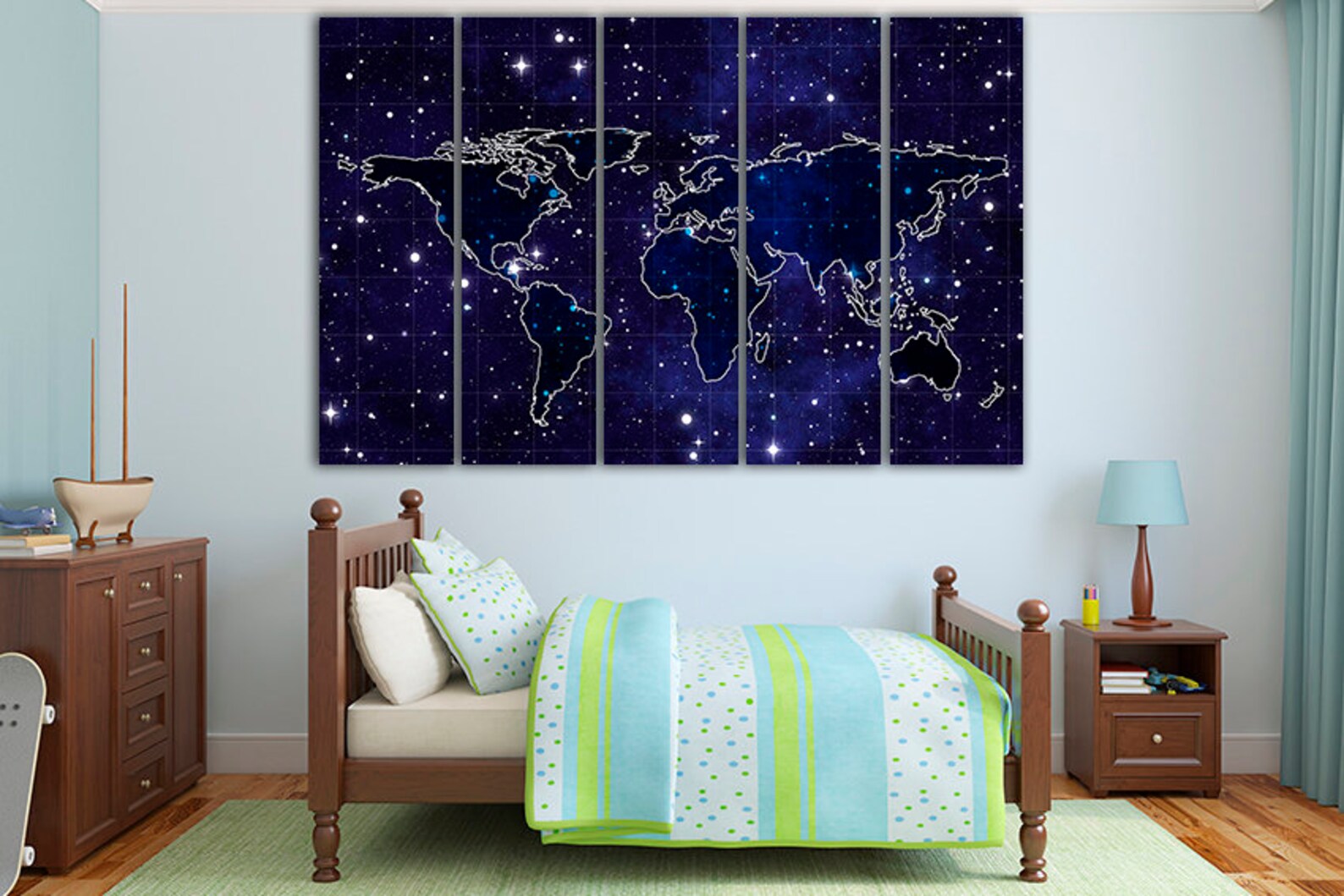 Space Map Space Canvas Star Map Space Map Wall Map Wall Art | Etsy