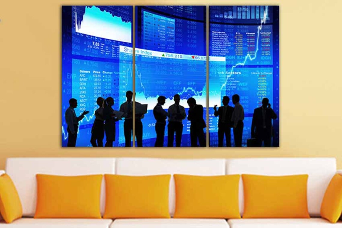 Stock Exchange Investment Décor Money Canvas Stock Market - Etsy