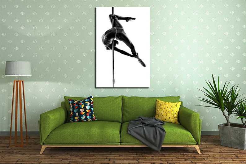 Pole Dance Wall Art Canvas Acrobat Decor Striptease Art Pole | Etsy