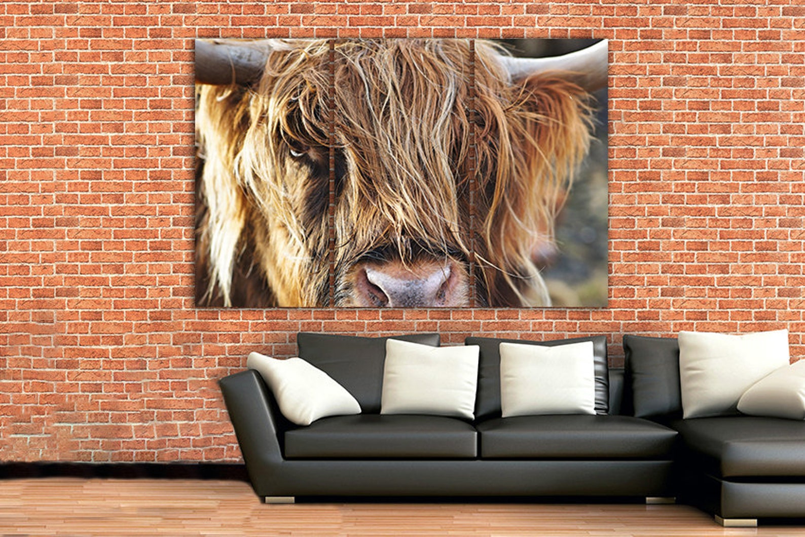Art Prints Highland Cow Canvas Highland Cow Decor Cow Print - Etsy