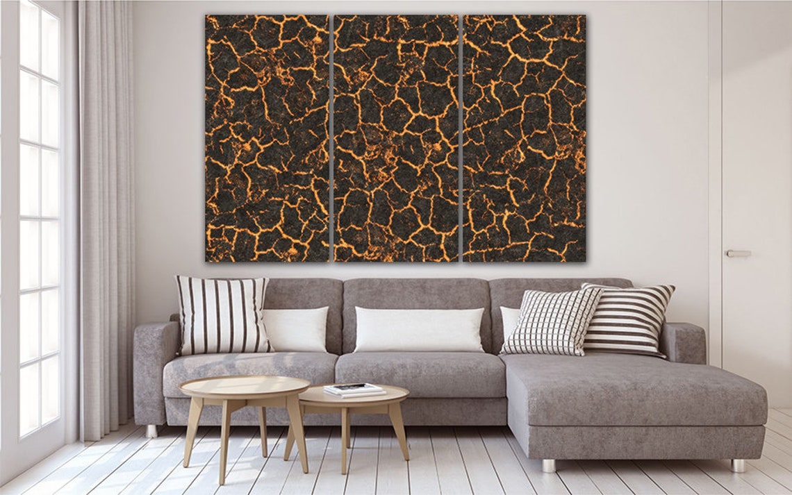 Lava Canvas Abstract Wall Art Lava Decor Abstraction Print | Etsy