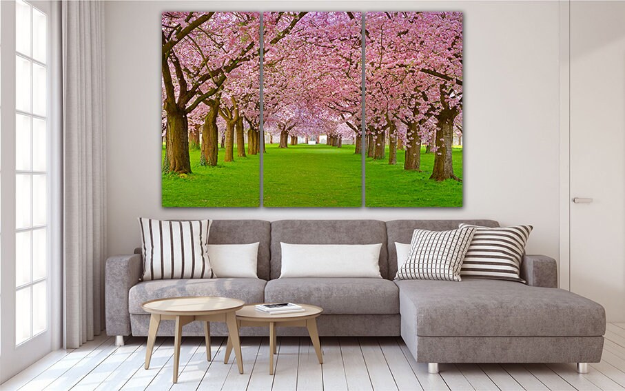 Sakura Print Sakura Canvas Sakura Wall Décor Sakura Poster | Etsy