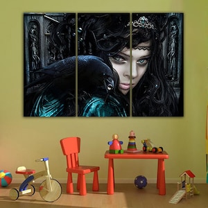 Vampire Print Vampire Canvas Gothic Vampire Gothic Art Print Black ...