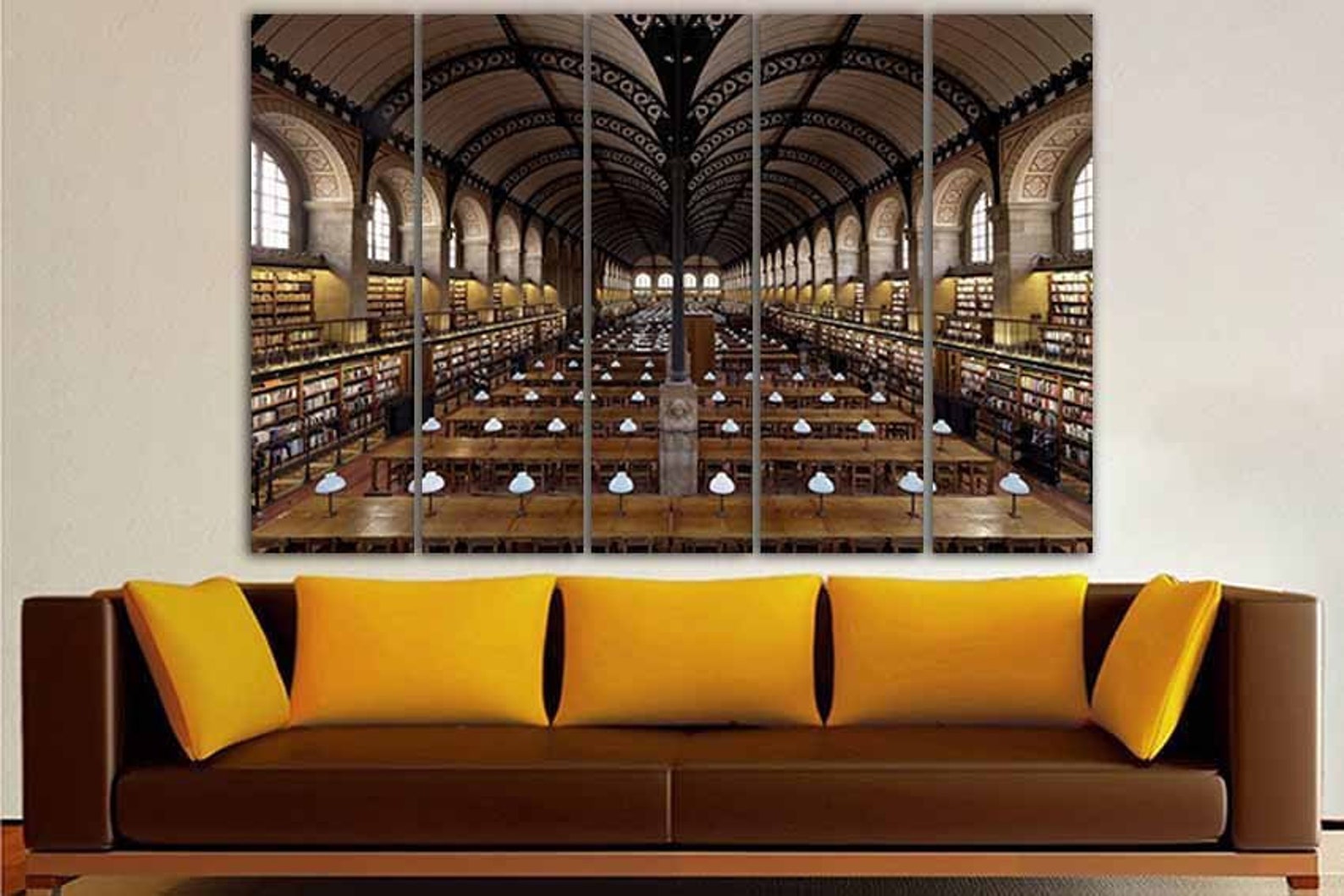 Library Canvas Set Library Wall Décor France Library Books | Etsy