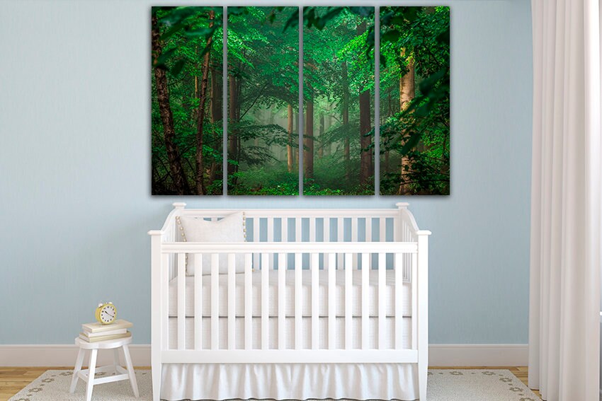 Forest Canvas Forest Print Forest Décor Landscape Art Forest - Etsy