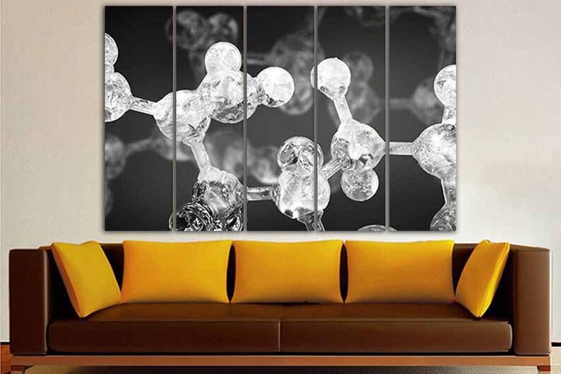Molecule Large Canvas Set Science Decor Medical Print Medical - Etsy