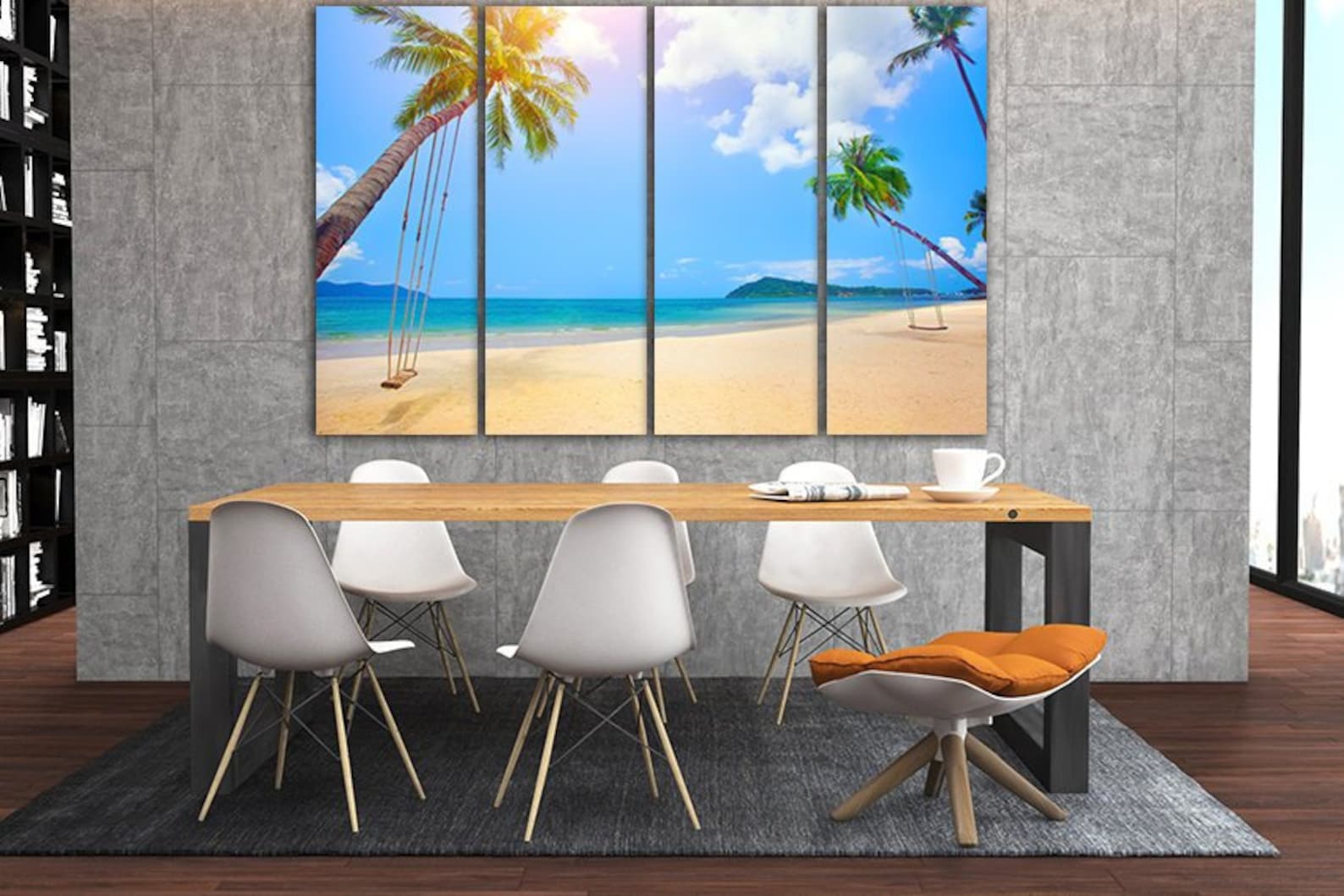 Ocean Canvas Beach Wall Art Beach Photo Palm Trees Print Trees - Etsy