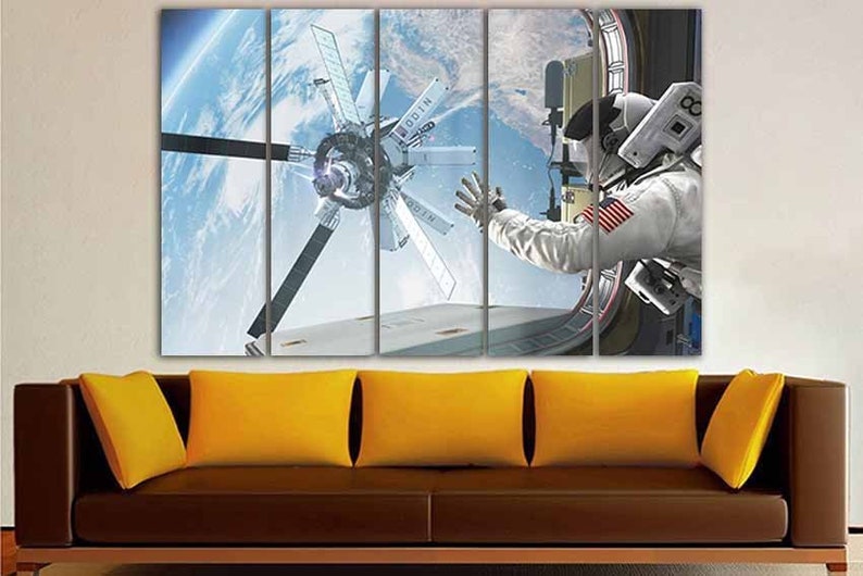 Spaceman Space Shuttle Canvas Space Print Shuttle Wall Art - Etsy