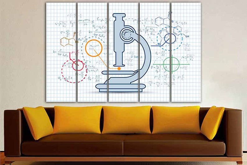 Microscope Canvas Science Wall Decor Biology Print Microscope - Etsy