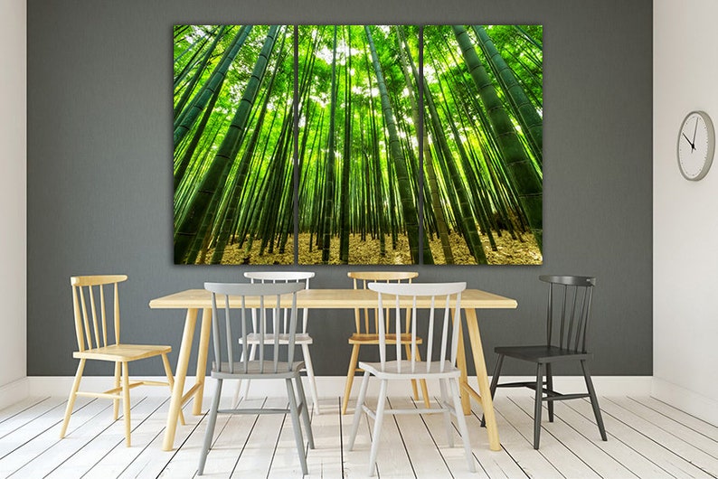 Bamboo Forest Bamboo Trees Bamboo Canvas Bamboo Print Trees in - Etsy