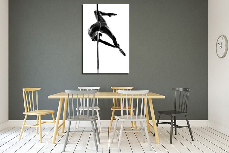 Pole Dance Wall Art Canvas Acrobat Decor Striptease Art Pole | Etsy