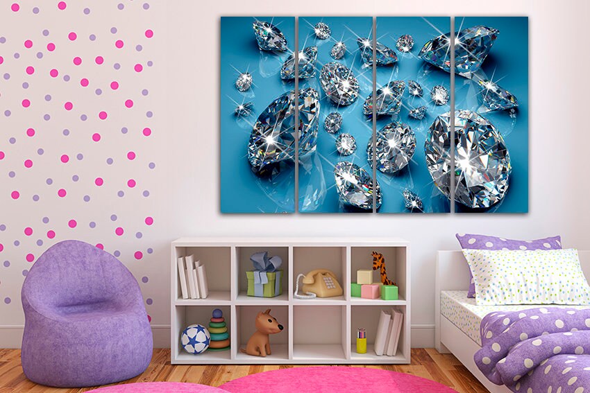 Diamond Canvas Wall Art Canvas Diamond Art Diamond Décor - Etsy