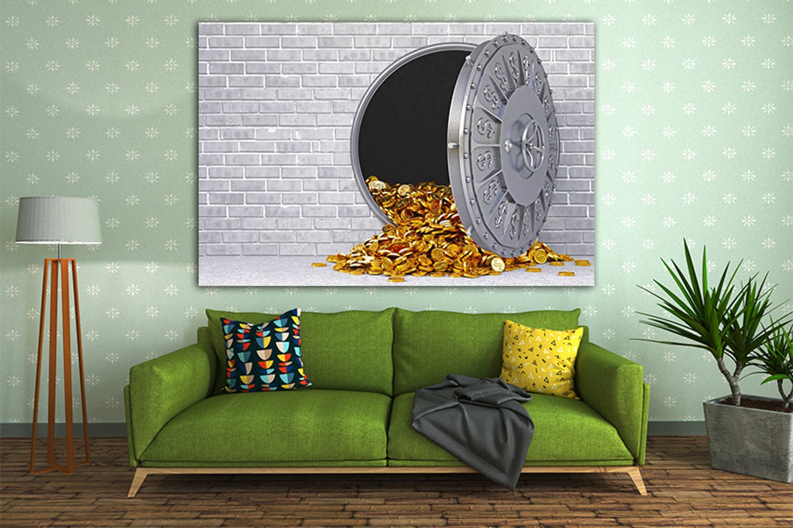 Bank Vault Print on Canvas Money Safe Cash Bank Print Bank - Etsy