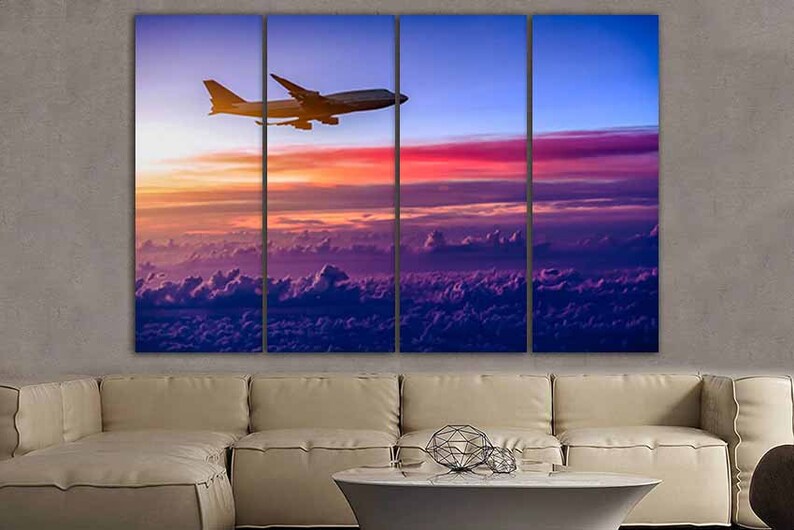 Panel Canvas Airplane Canvas Plane Wall Décor Mechanism Decor | Etsy
