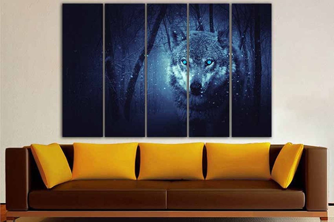 Wolf Canvas Wolf Art Wolf Print Animal Decor Wolf Poster Wolf - Etsy