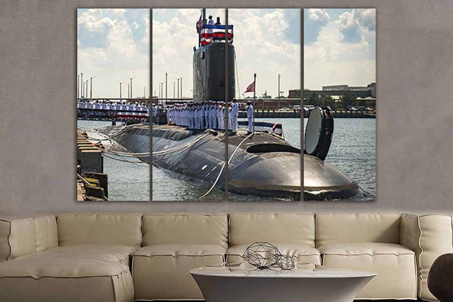 Wall Art Canvas Submarine Virginia Print Submarine Art - Etsy