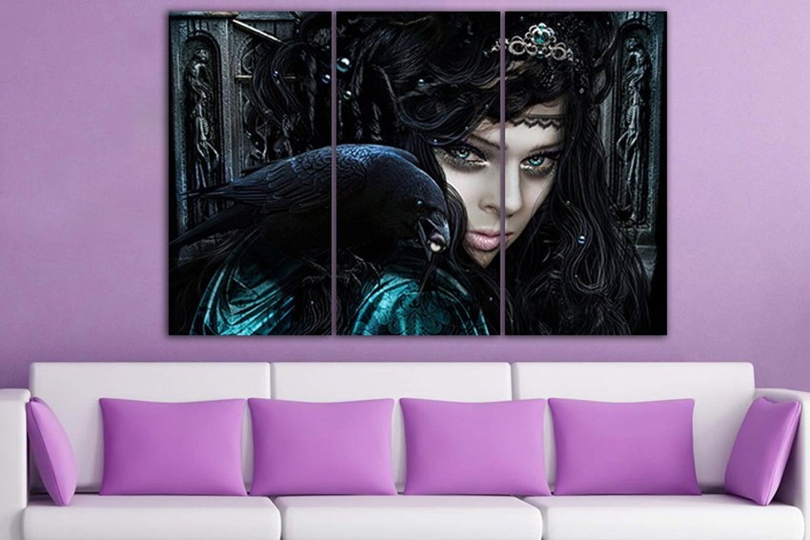 Vampire Print Vampire Canvas Gothic Vampire Gothic Art Print | Etsy