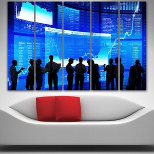 Stock Exchange Investment Décor Money Canvas Stock Market Trading Print ...