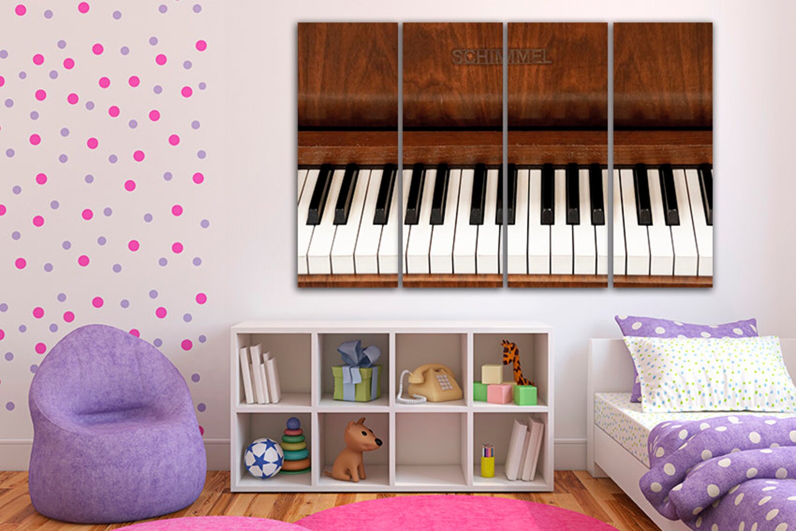 Piano Canvas Piano Wall Art Musical Note Piano Décor Large | Etsy