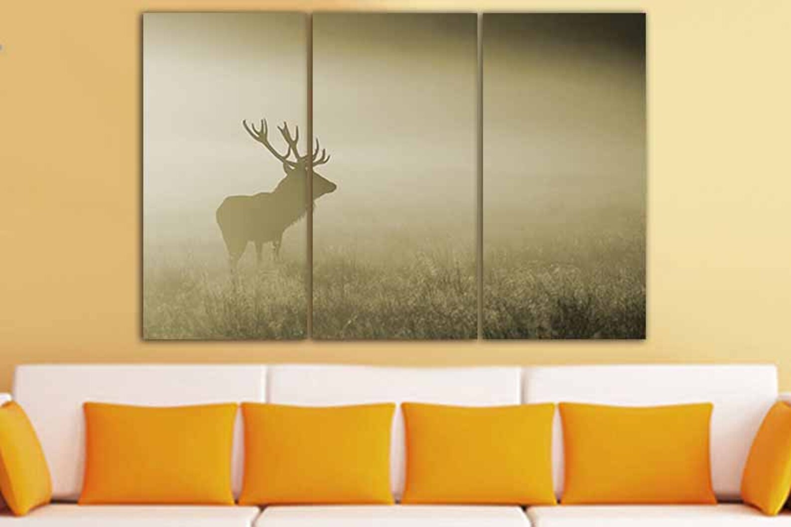 Stag Print Stag Wall Art Stag Canvas Animal Decor Deer Décor | Etsy