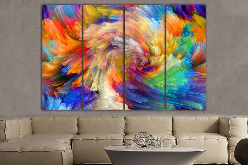 Abstraction canvas Wall art canvas Unique modern print | Etsy