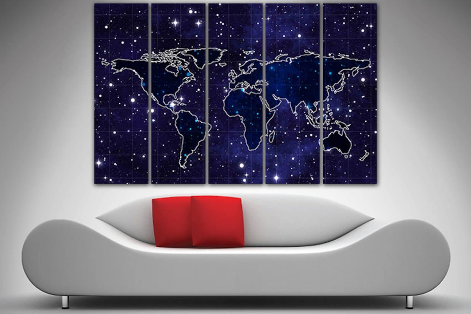 Space Map Space Canvas Star Map Space Map Wall Map Wall Art | Etsy