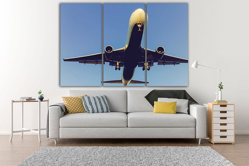 Panel Art Airplane Plane Canvas Art Aircraft Home Print | Etsy