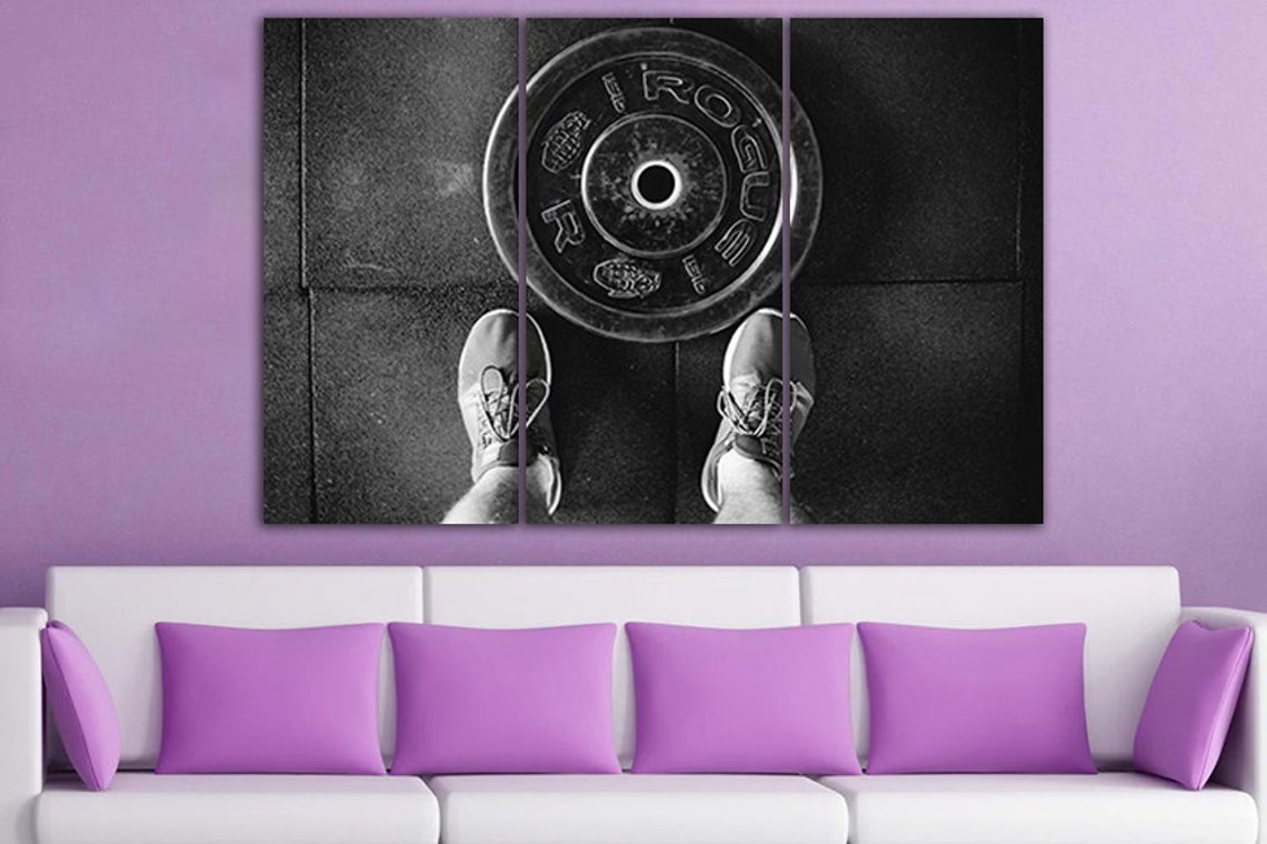 Bodybuilding Canvas Body Building Art Metal Lifting Muscles | Etsy