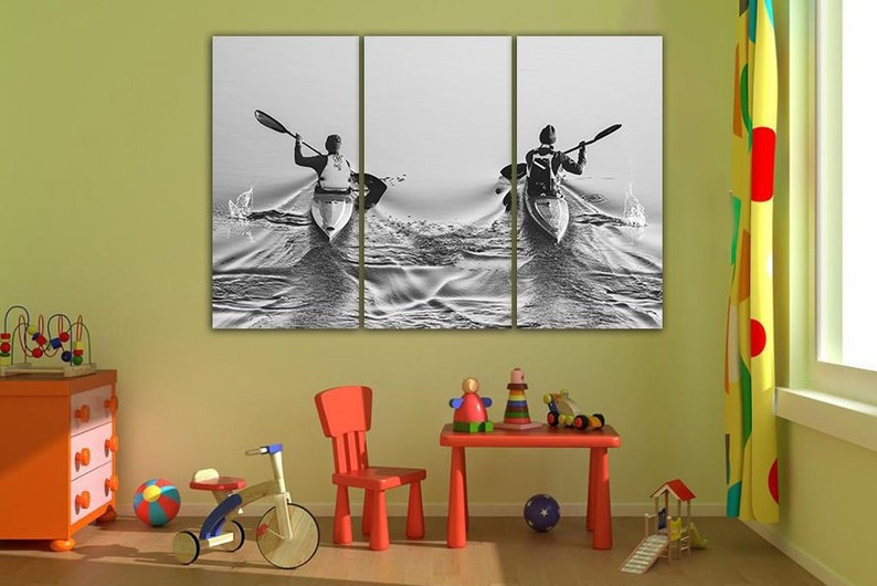 Rowing Wall Art Canvas Sport Décor Rowing Canvas Canoe Print | Etsy