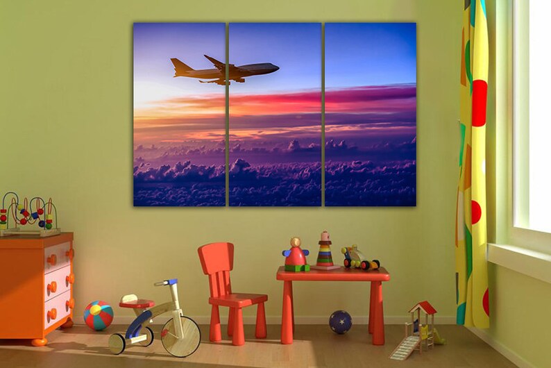 Panel Canvas Airplane Canvas Plane Wall Décor Mechanism Decor | Etsy