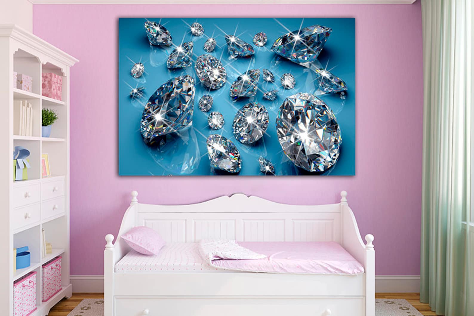 Diamond Canvas Wall Art Canvas Diamond Art Diamond Décor - Etsy