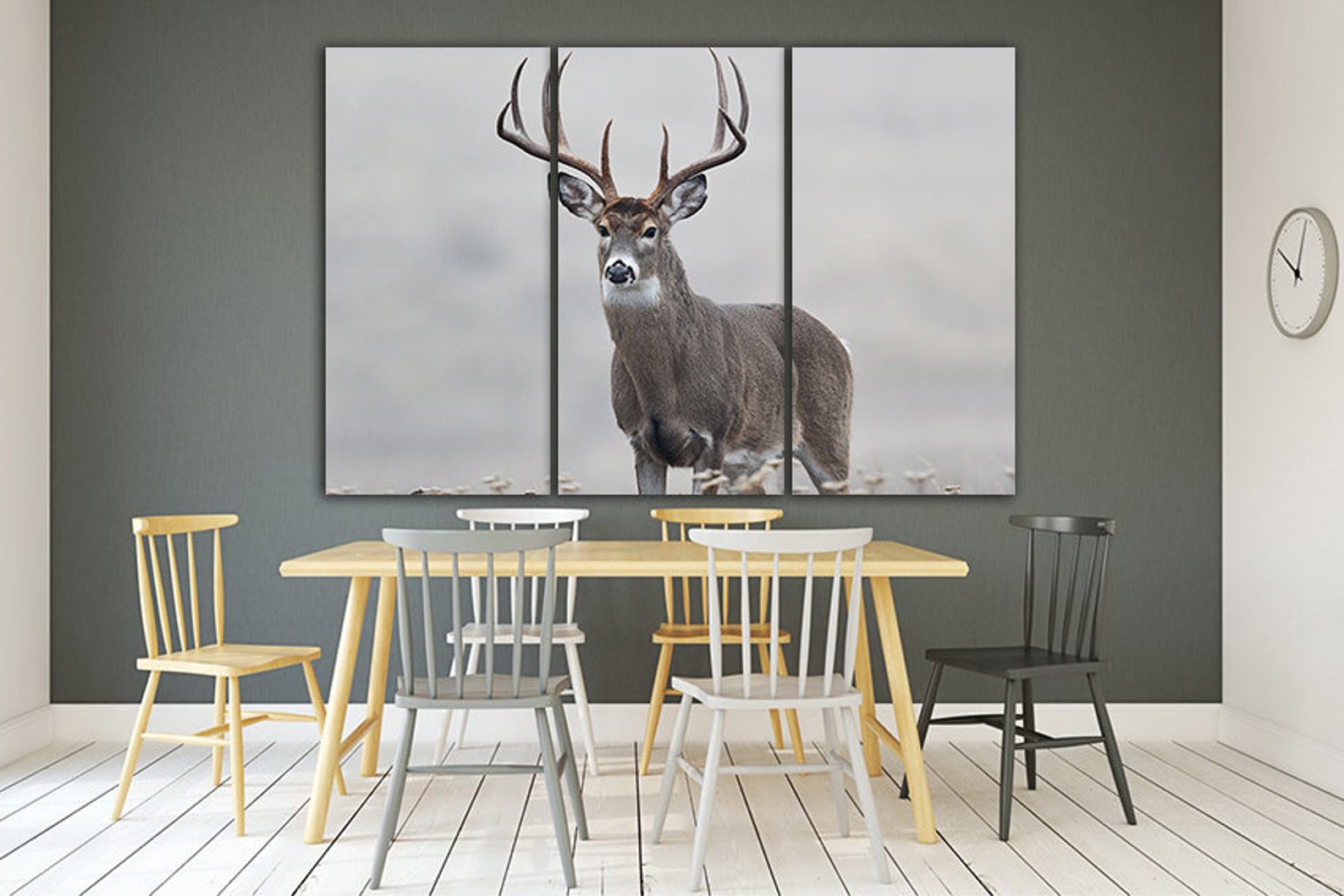 Stag Deer Wall Decor Stag Print Animal Decor Deer Canvas Deer - Etsy