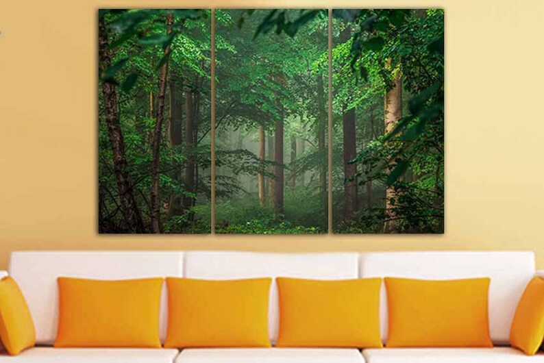Forest Canvas Forest Print Forest Décor Landscape Art Forest | Etsy