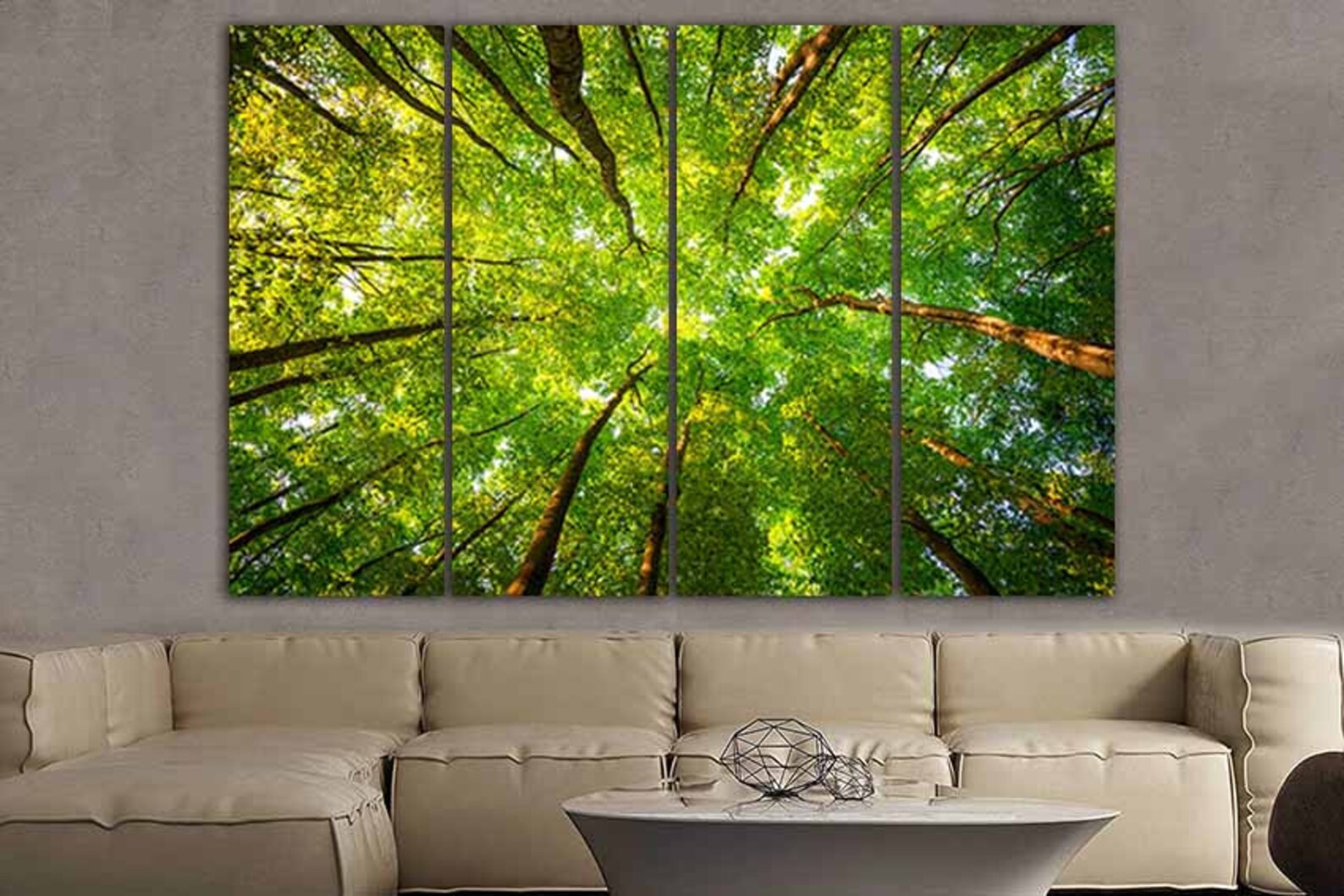 Wall art canvas Tree canvas Forest print Trees wall art | Etsy