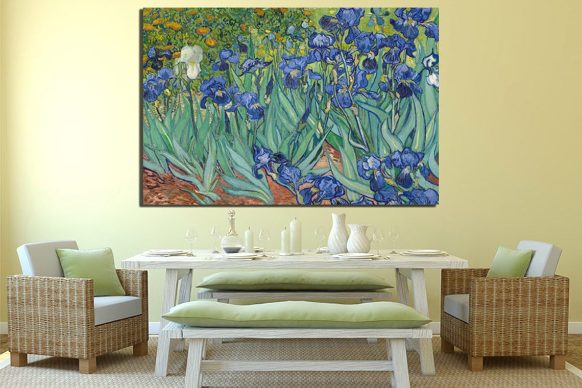 Irises Van gogh canvas Irises art prints Irises decor Iris | Etsy