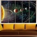 Wall Art Canvas Solar System Universe Canvas Space Wall Decor Planets ...