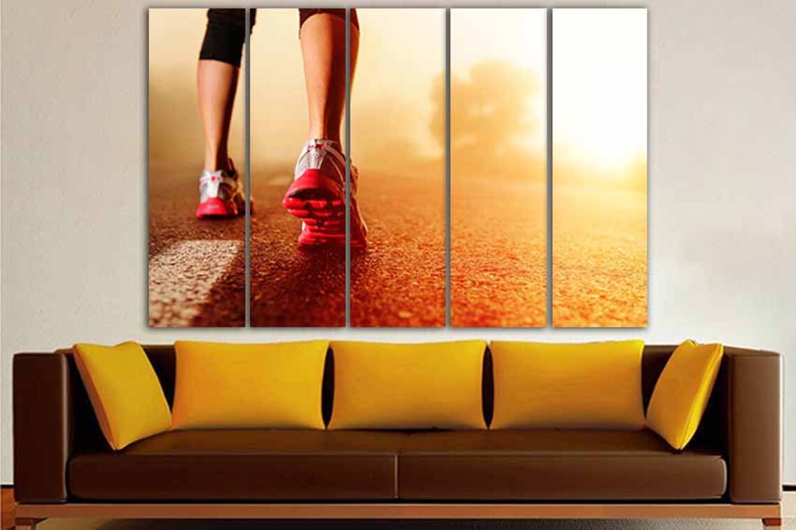 Running Canvas Set Sports Running Sports Decor Room Running - Etsy