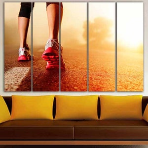 Running Canvas Set Sports Running Sports Decor Room Running Decor ...