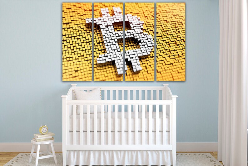 Bitcoin Print Bitcoin Canvas Finance Art Cryptocurrency - Etsy