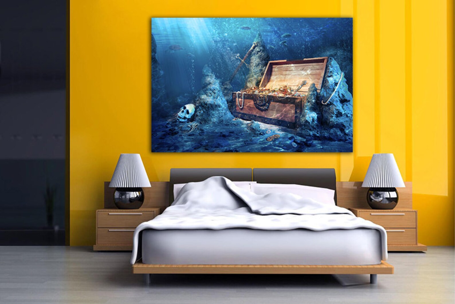 Treasure Chest Ocean Treasure Print Treasure Canvas Nursery | Etsy