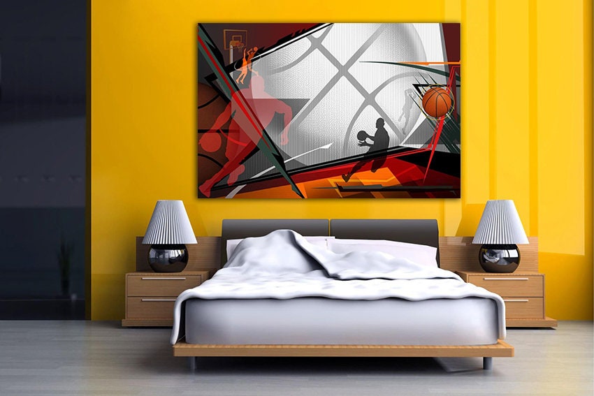 Basketball Canvas Basketball Print Basketball Wall Art Sport - Etsy